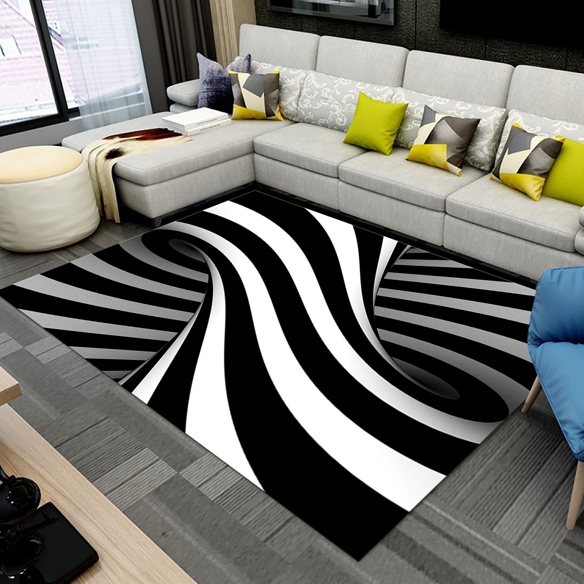 Illusion Rug Optical Illusion Rug Vortex Rug Illustration - Etsy