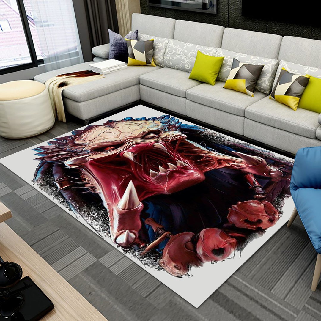 Scary Alien Rug, Alien Rug, Colorful Rug, Home Decor, Carpet, Rugs for ...