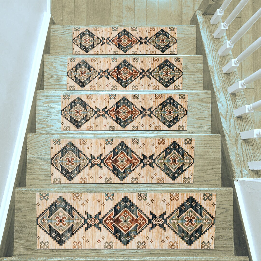 Moroccan Stair Runner Rugs: Washable, Non-slip Stair Treads, Modern Non ...