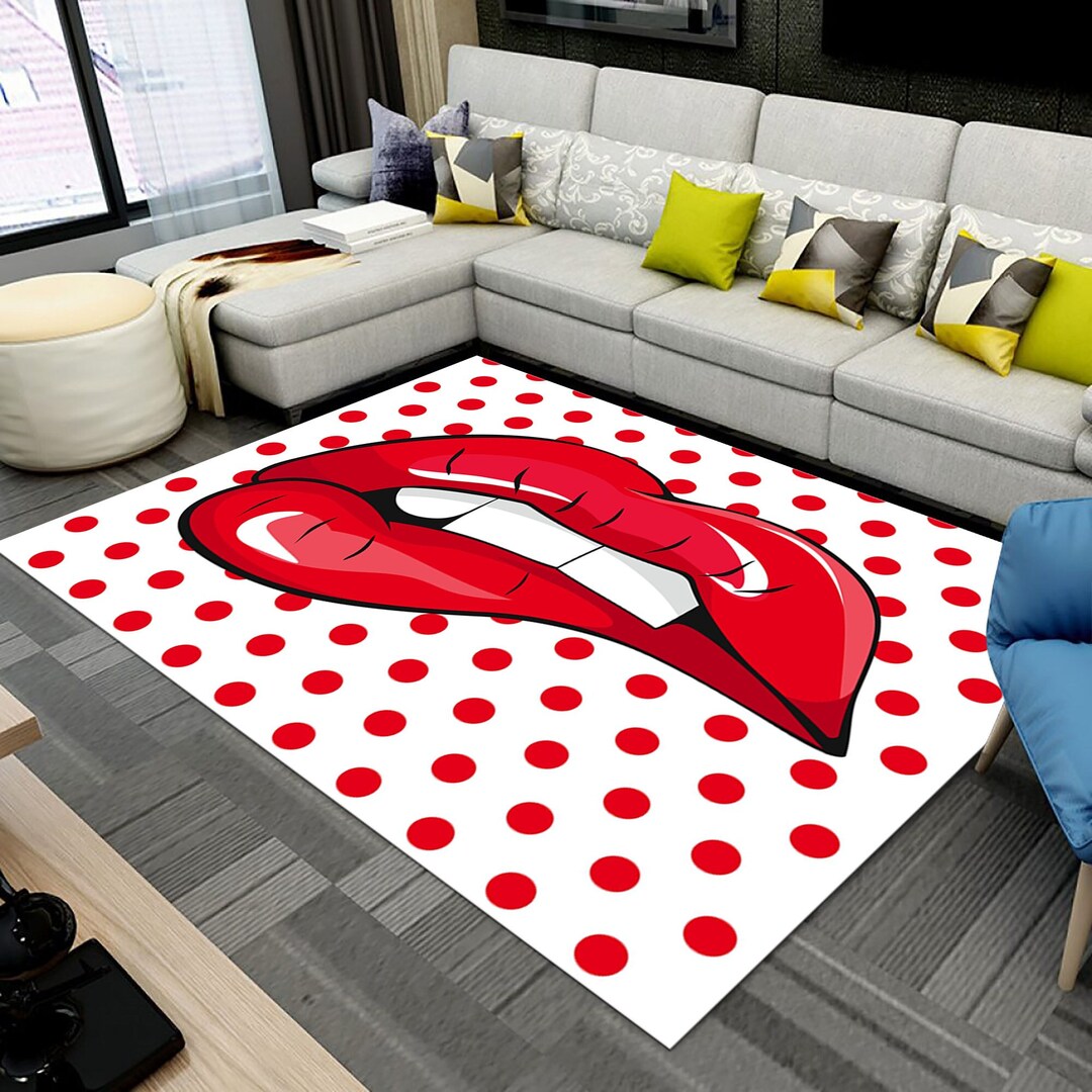 Modern Carpet, Lips Rug, Soft Rug, Colorful Rug, Home Decor, Carpet ...