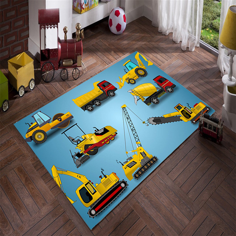 Construction Rug, Construction Vehicle Rug, Rugs for Kids Room, Gift ...