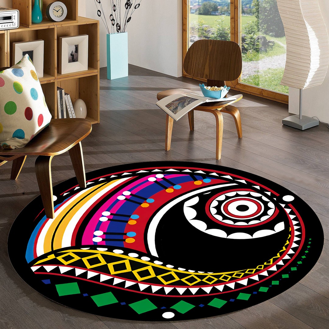 Soul Full Rug, Aesthetic Design Rug, Round Rug, Home Decor, Rugs for ...