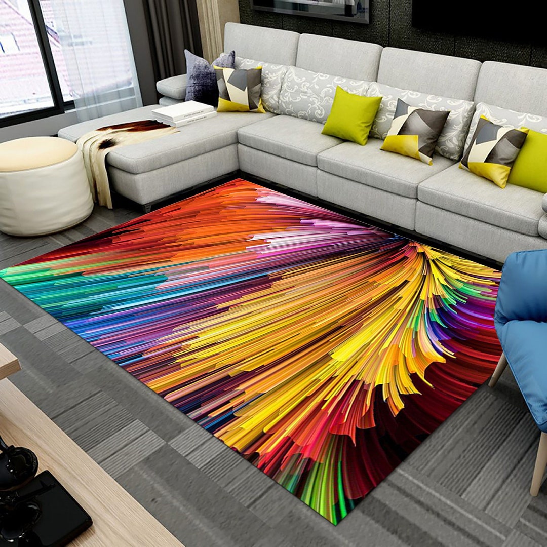 Colorful Rug, Aesthetic Rug, Abstract Carpet, Home Decor, Carpet, Rugs ...