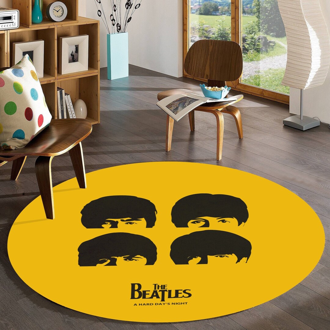 The Beatles Rug, Modern Rug, Round Rug, Home Decor, Carpet, Rugs for ...