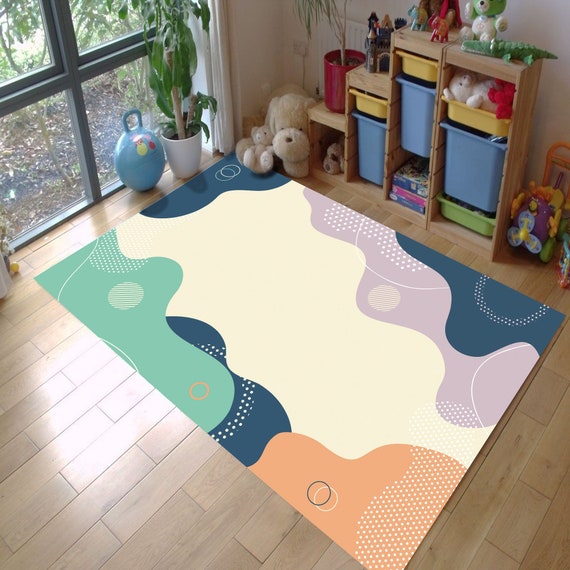 Colorful Rug Aesthetic Rug Kids Rug Kids Rug for Playroom - Etsy