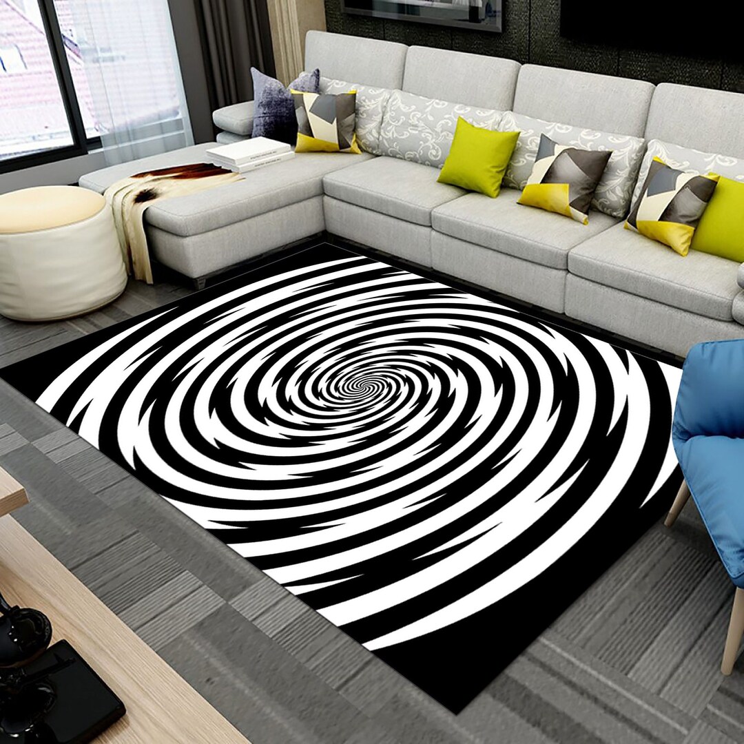 Optic Illusion Rug, Vortex Rug, Colorful Rug, Home Decor, Carpet, Rugs ...