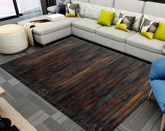 Natural Wood Rug - Etsy