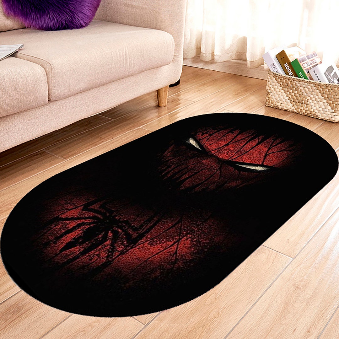 Spiderman Rug,spider Rug,oval Rug,rugs for Living Room,home Rug ...