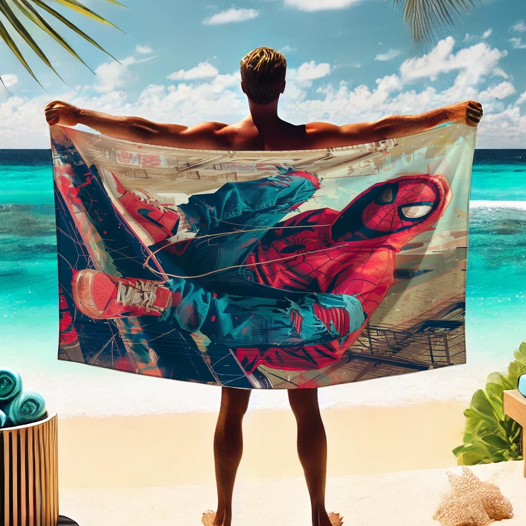 Spiderman Towels,beach Towel Set,marvel Towel Set,boys Towel Set,custom ...
