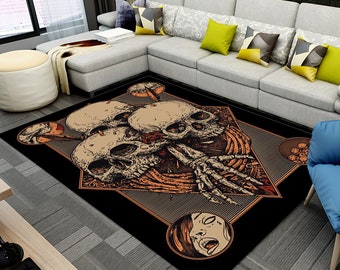 Triple Skull Rug - Etsy
