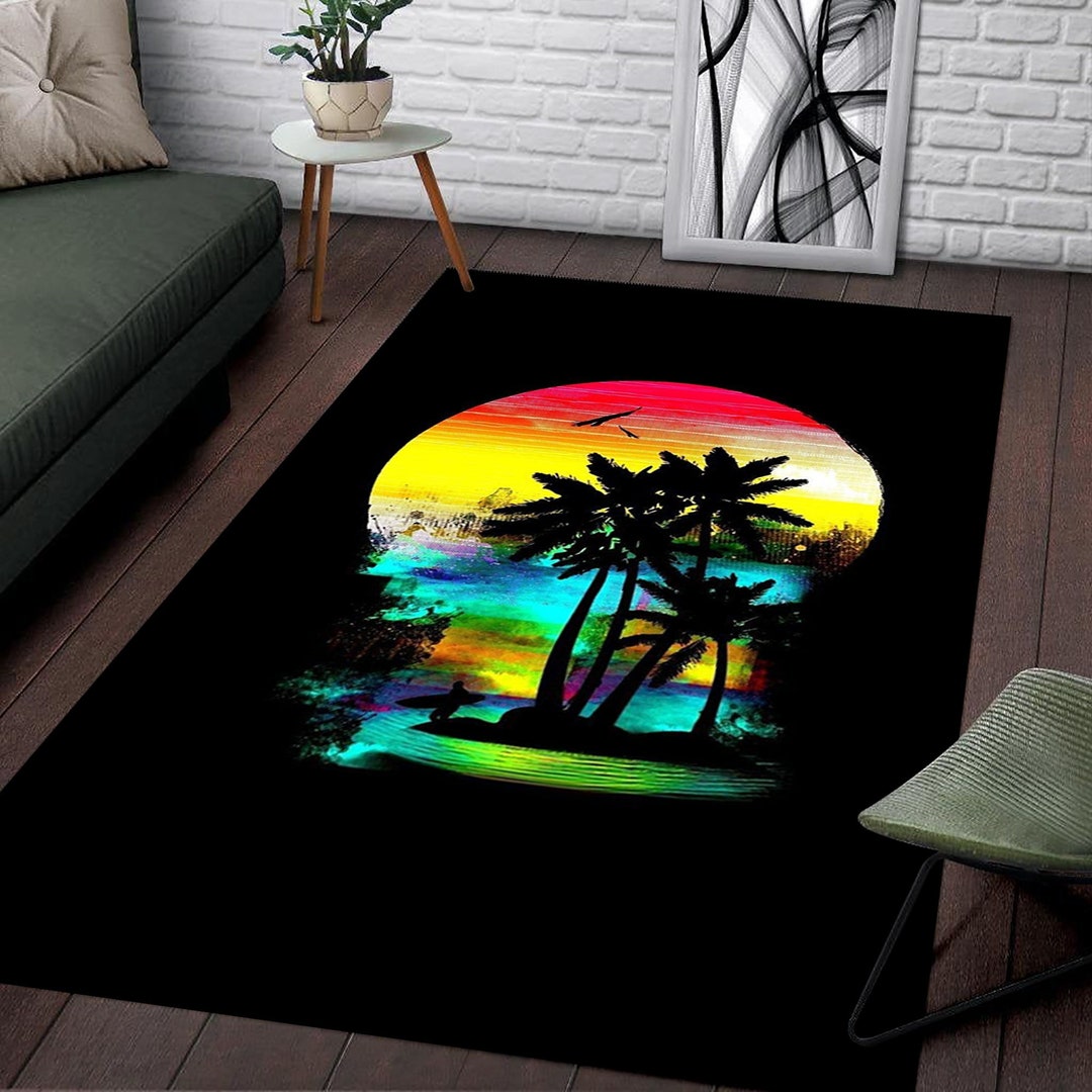 Drawing Rug, View Rug, Rainbow Carpet, Colorful Rug, Home Decor, Custom ...