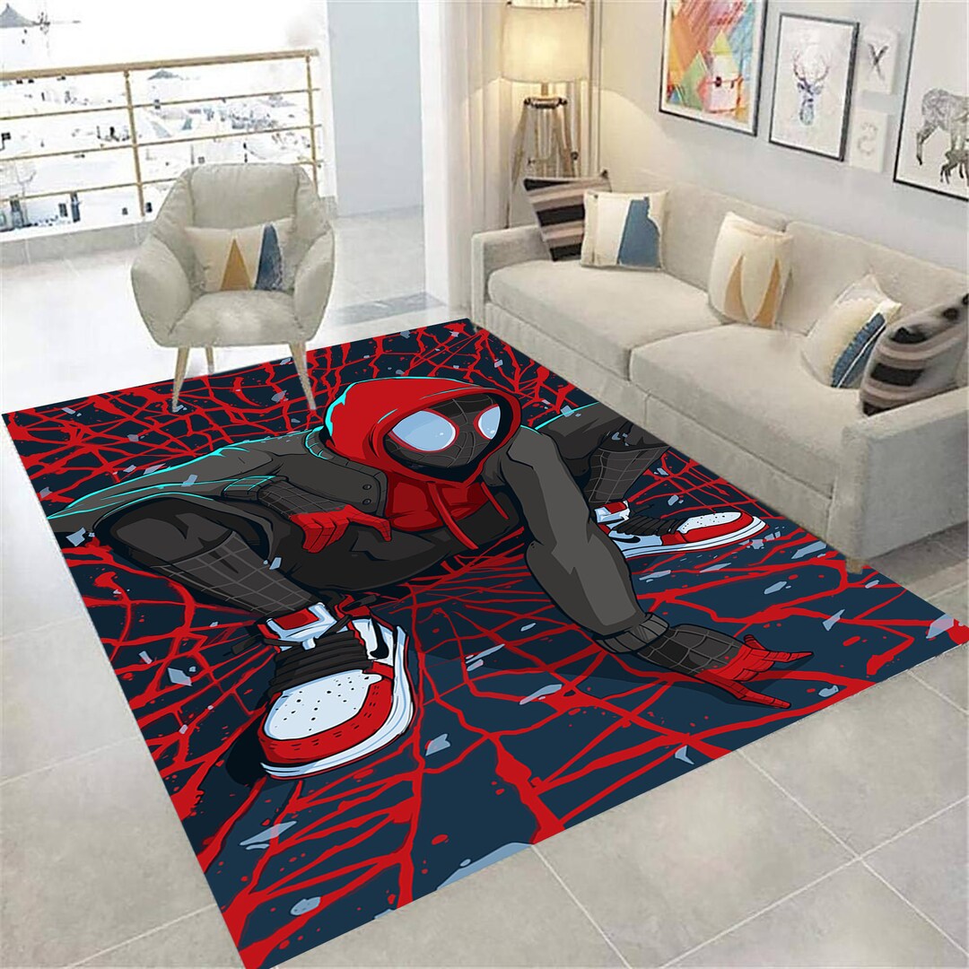 Spiderman,spiderman Rug,spider Web,sneakers Rug,avengers Rug,boys Room ...