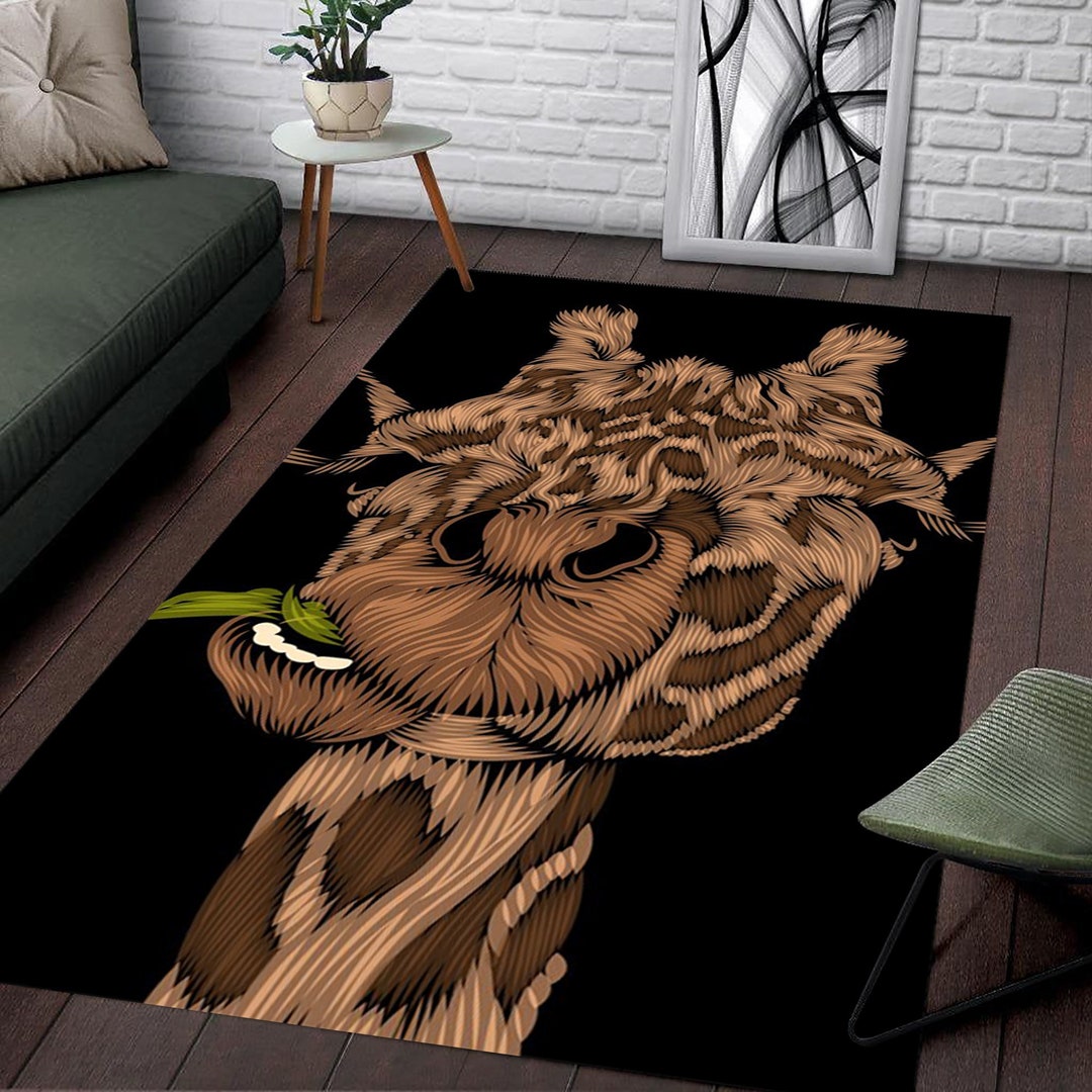 Giraffe Rug, Cute Rug, Animal Rug, Colorful Rug, Home Decor, Carpet ...