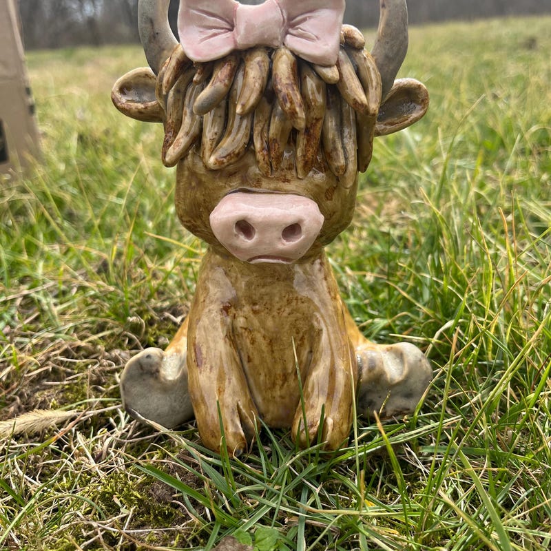 Ceramic Cow Sculptures - Etsy