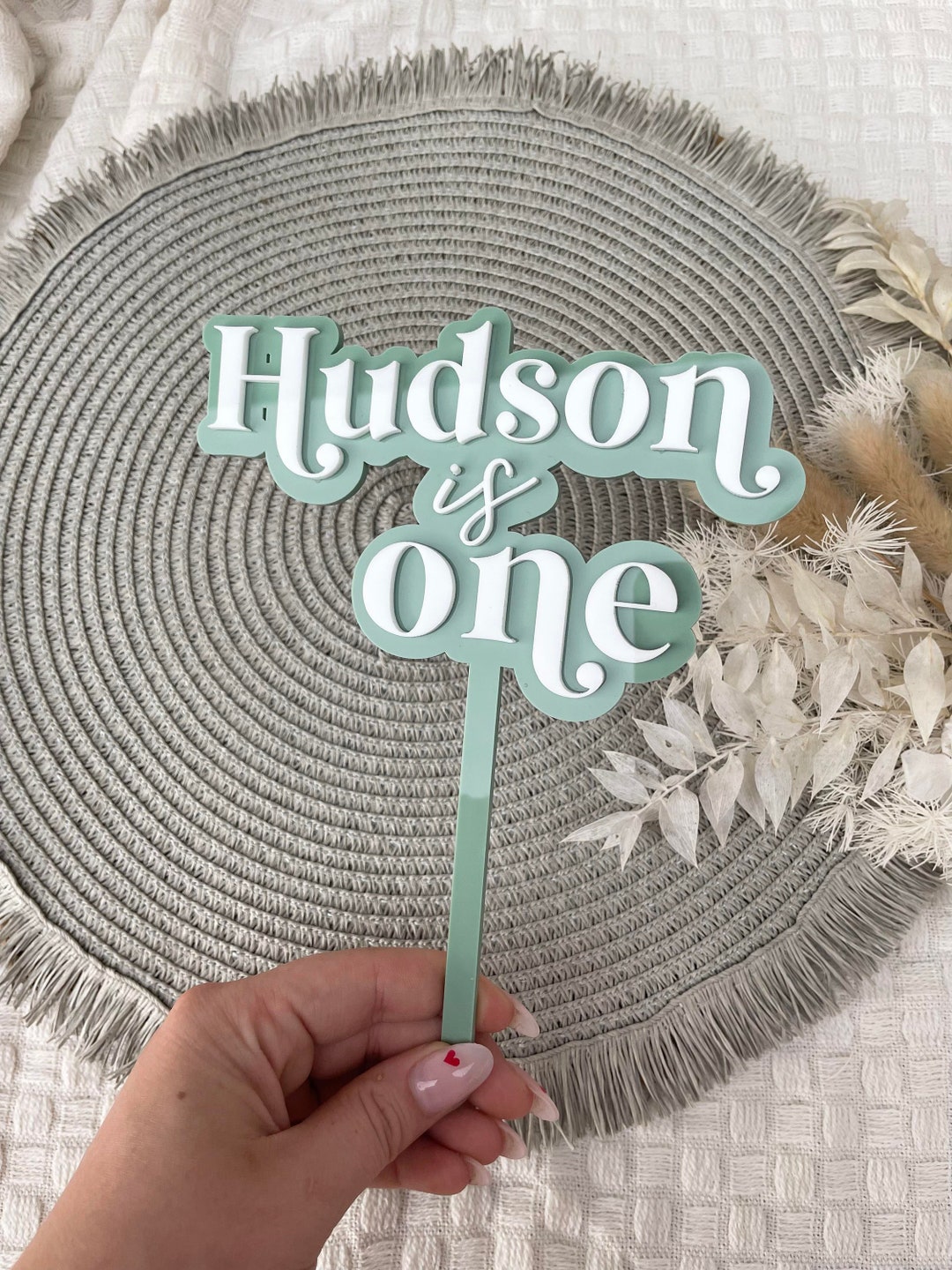 Personalised Cake Topper | Acrylic Cake Topper | Double Layered Cake ...