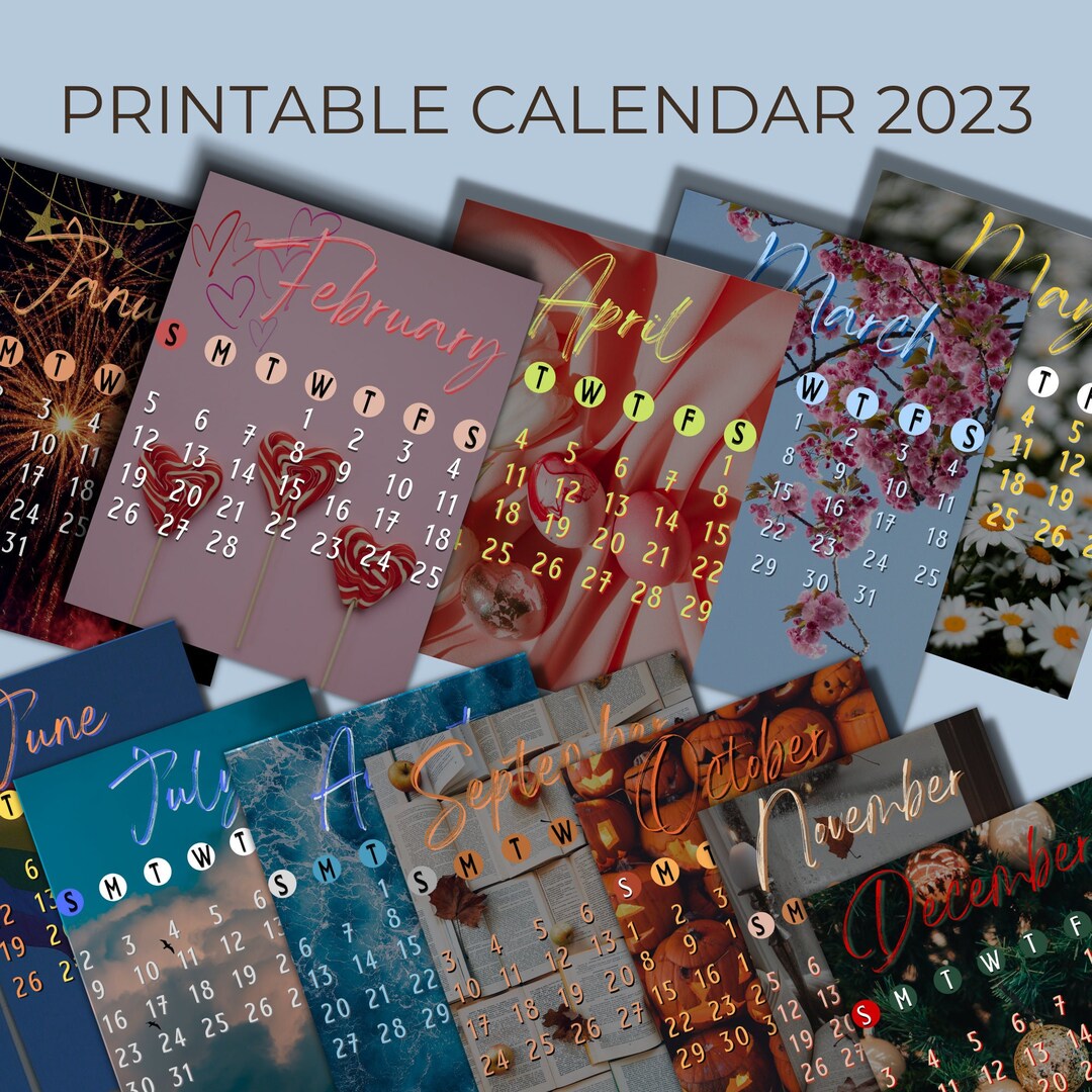2023 Calendar Printable Calendar 2023 Planner A4 Letter - Etsy