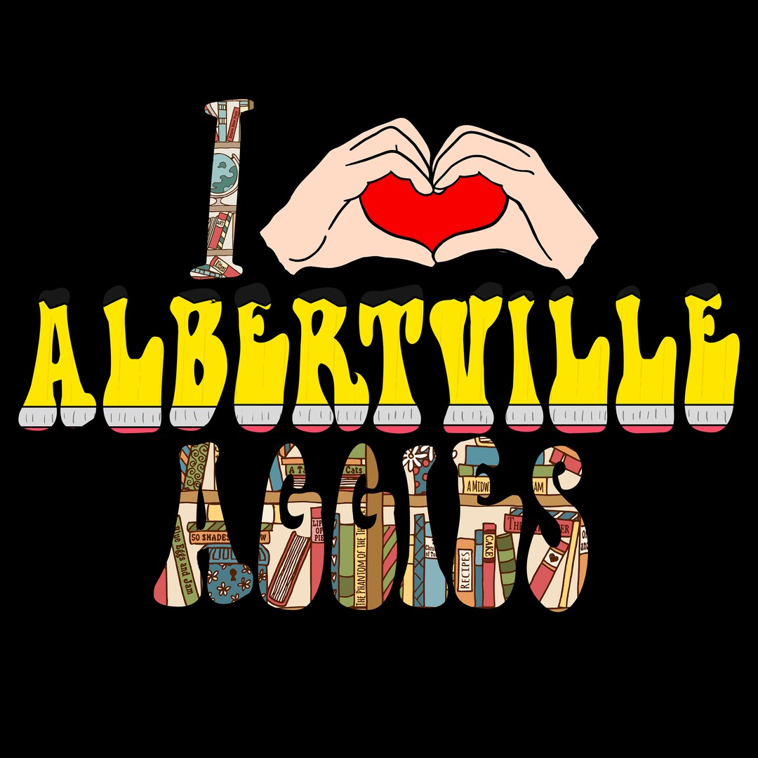 I Heart Albertville Aggies Designi Heart Great for Sublimation on ...