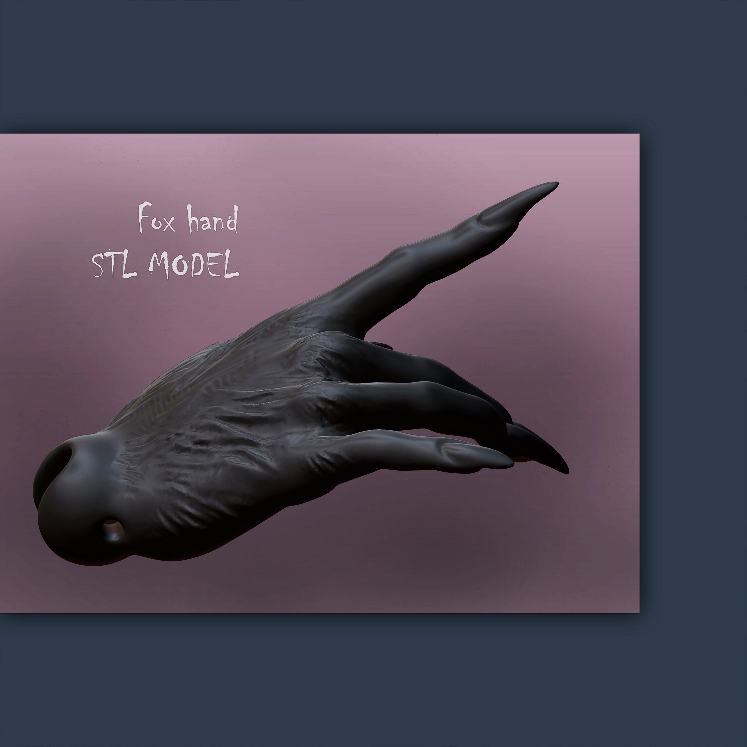 3D STL Hands Female Doll Werewolf, Demon, Wolf, Fox, Cat BJD Sharp ...