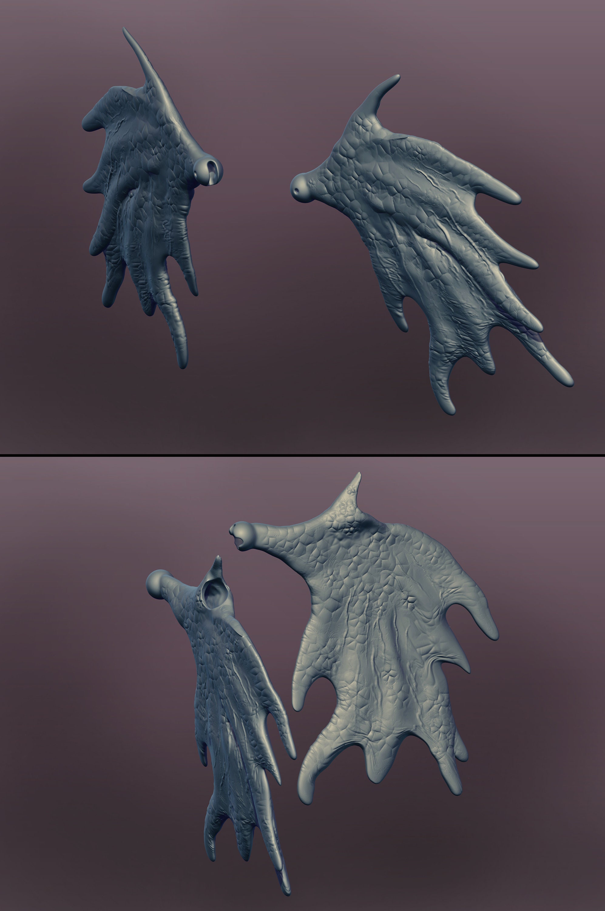 3D STL Demon Wings Doll Orc, Lizard, Dragon BJD Mermaid - Etsy
