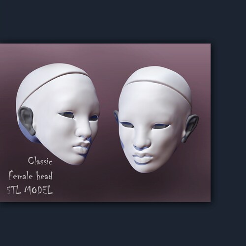 3D STL Asian Head Female Doll Classic BJD - Etsy