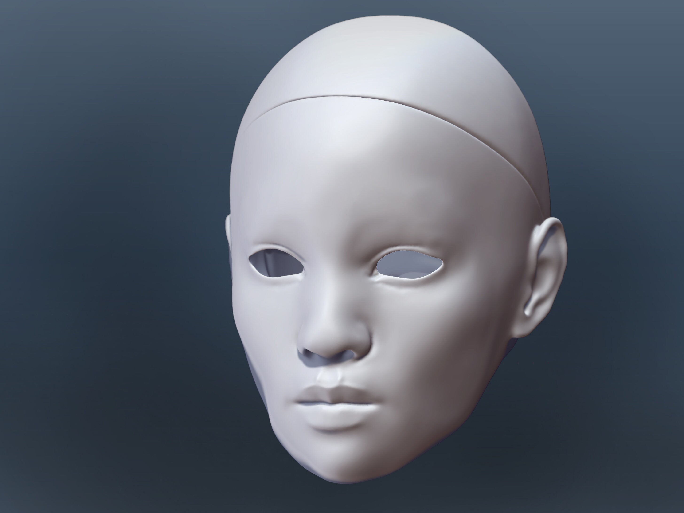 Asian Male Head — Realistic Modular BJD 3D Model for 32cm Dolls - Etsy