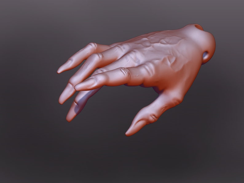 3D STL Hands Female Doll Old BJD Witch, Long Nails Woman - Etsy