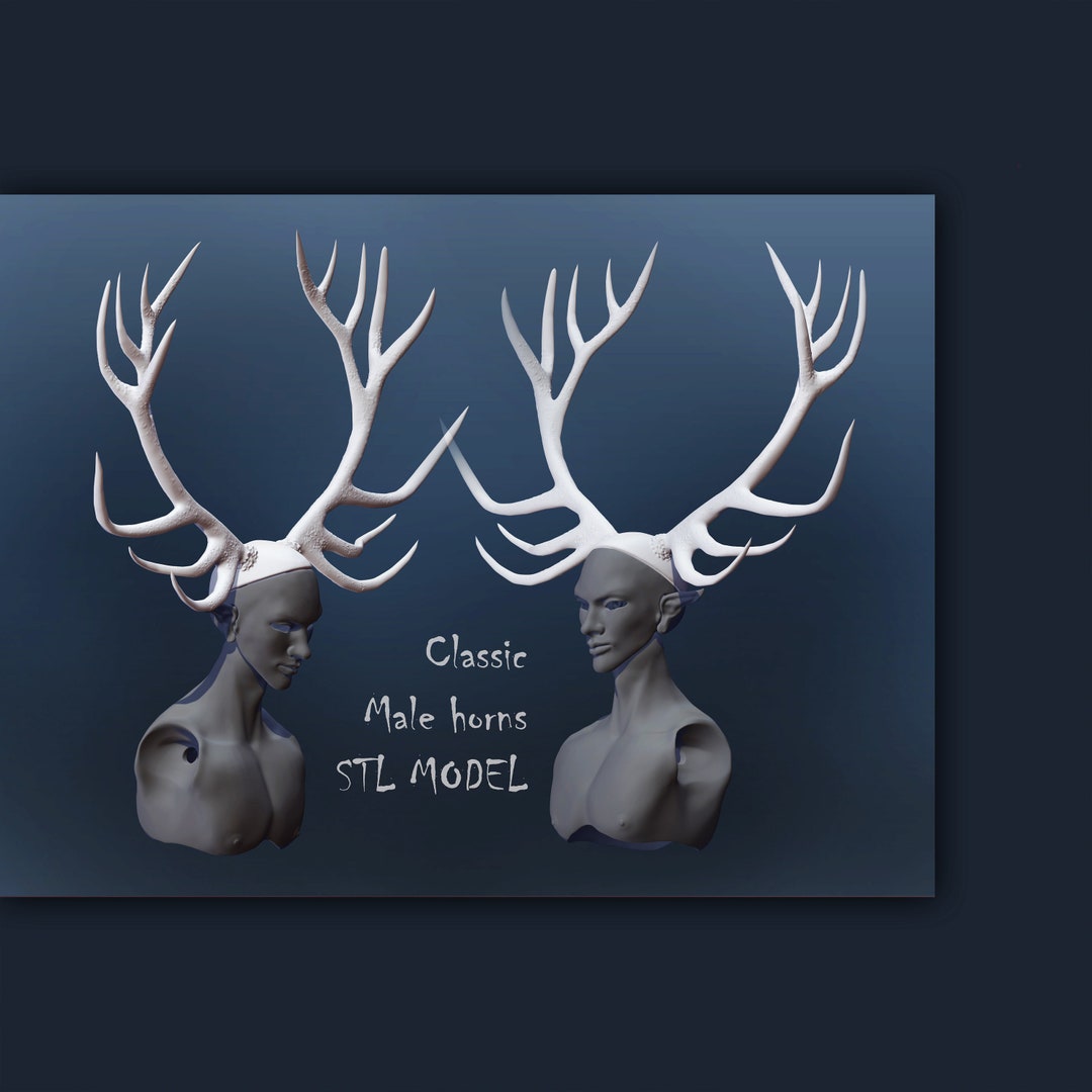 3D STL Deer Horns Doll Classic BJD Boy - Etsy