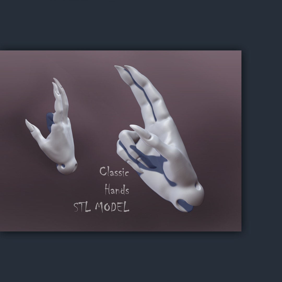 3D STL Hands Female Doll Classic BJD Sharp Nails Werewolf Mermaid - Etsy