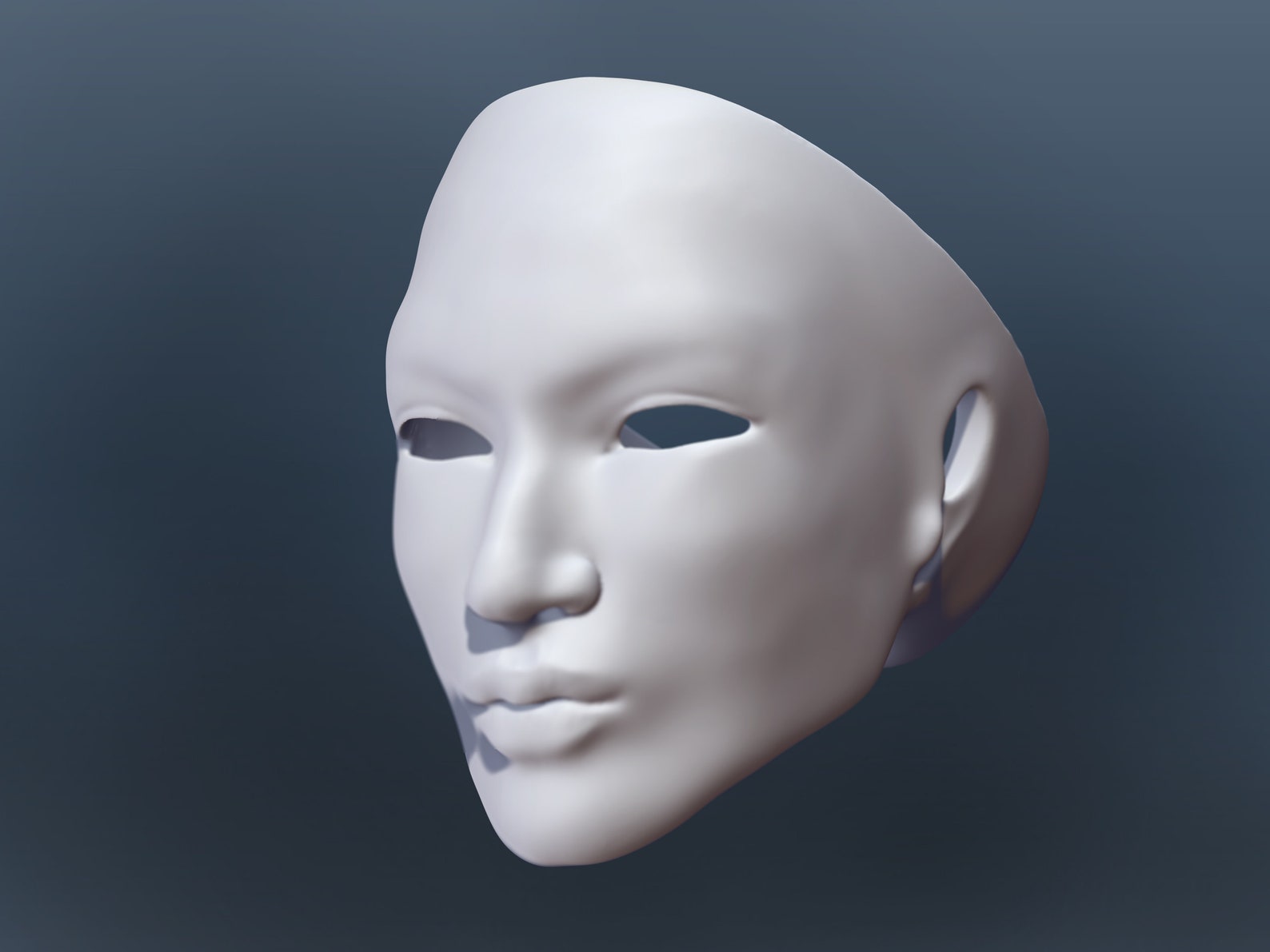 Masculine Asian Head — Realistic Modular BJD 3D Model for 32cm Dolls - Etsy
