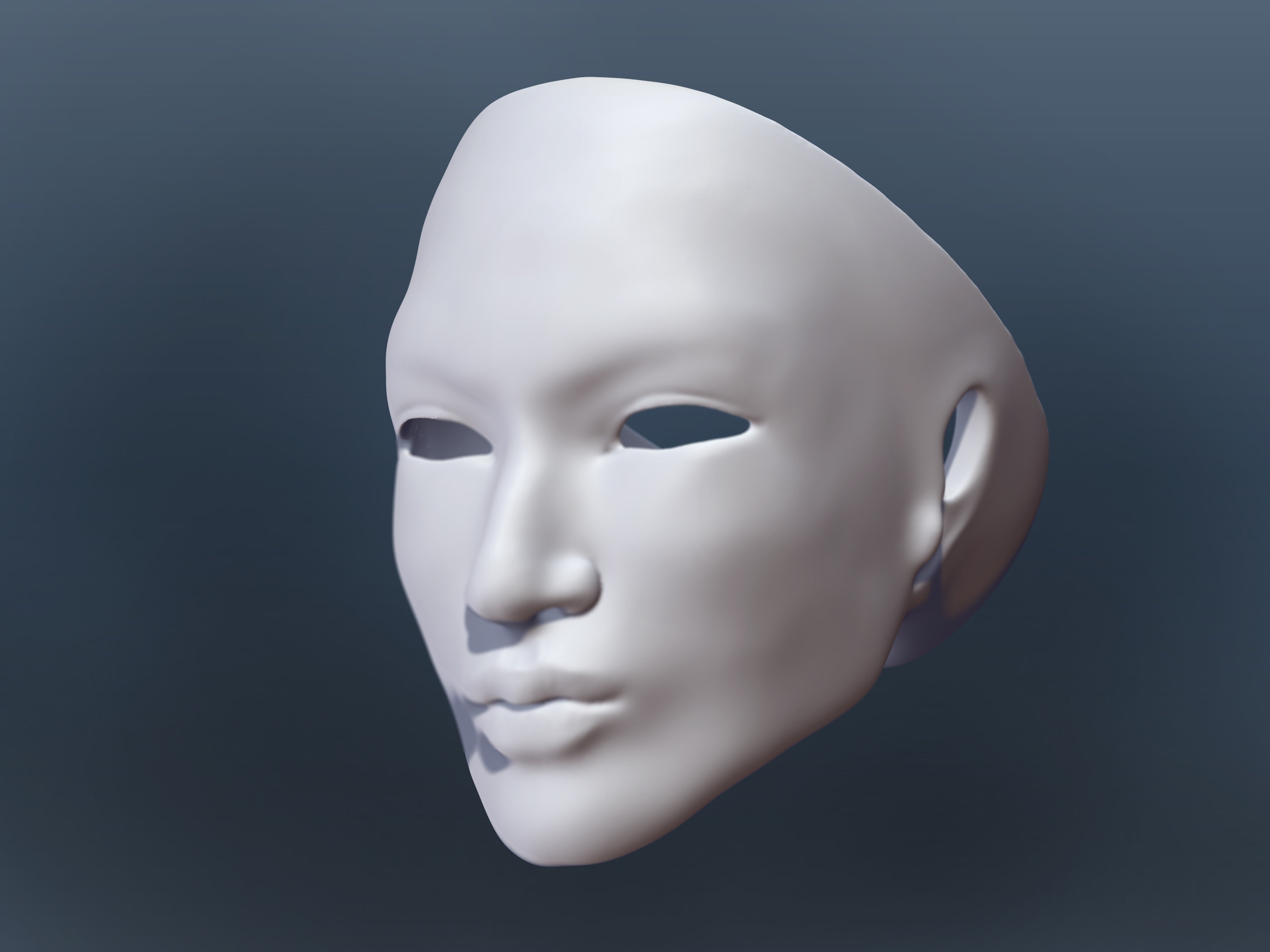 Masculine Asian Head — Realistic Modular BJD 3D Model for 32cm Dolls - Etsy