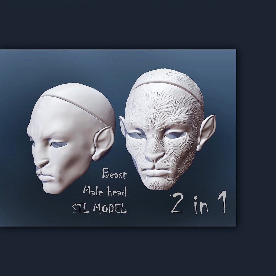 3D STL Beast's Head Doll, BJD, Werewolf, Demon Boy Doll - Etsy