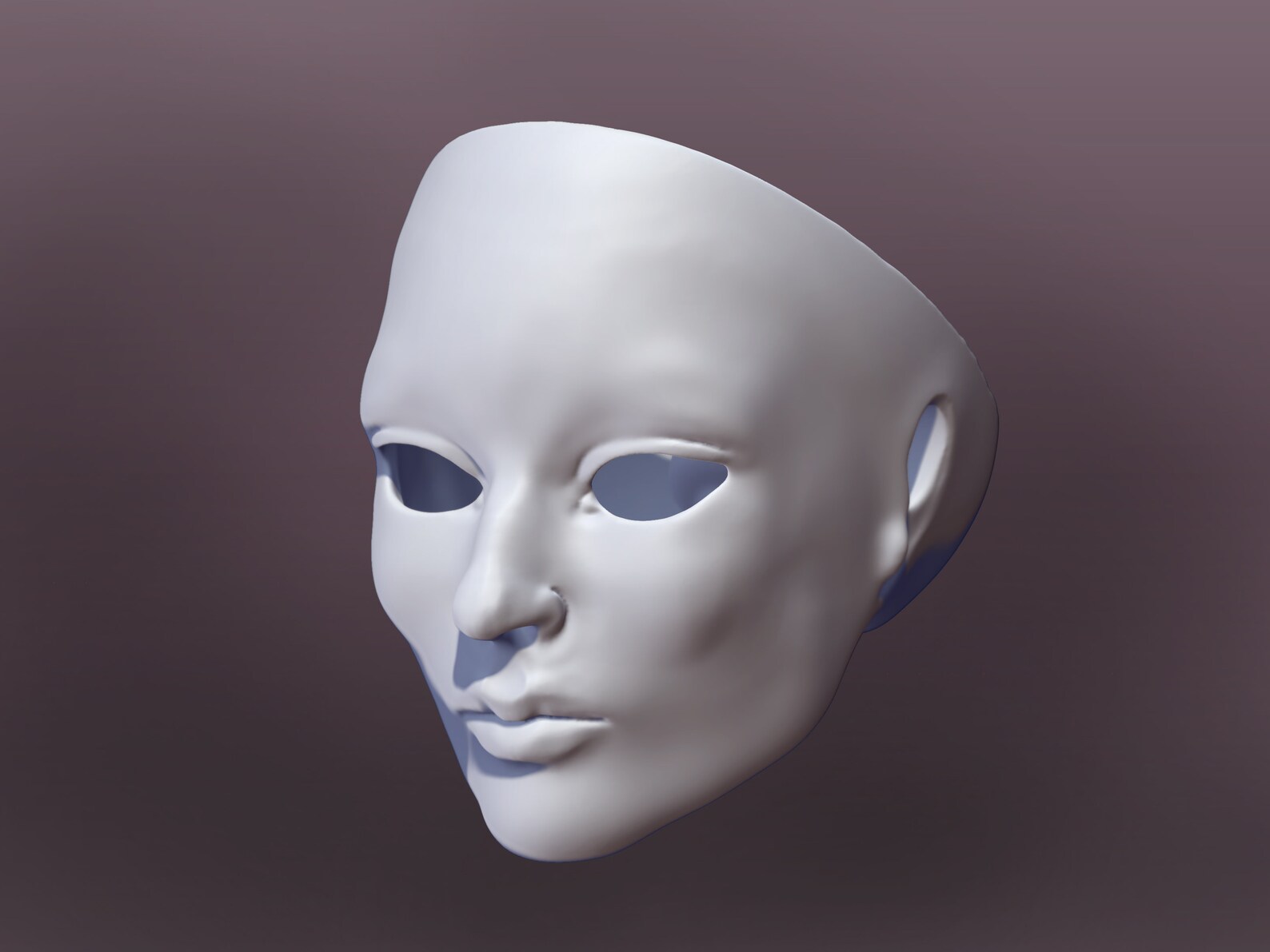 Classical European Female Head — Realistic Modular BJD 3D Model for ...