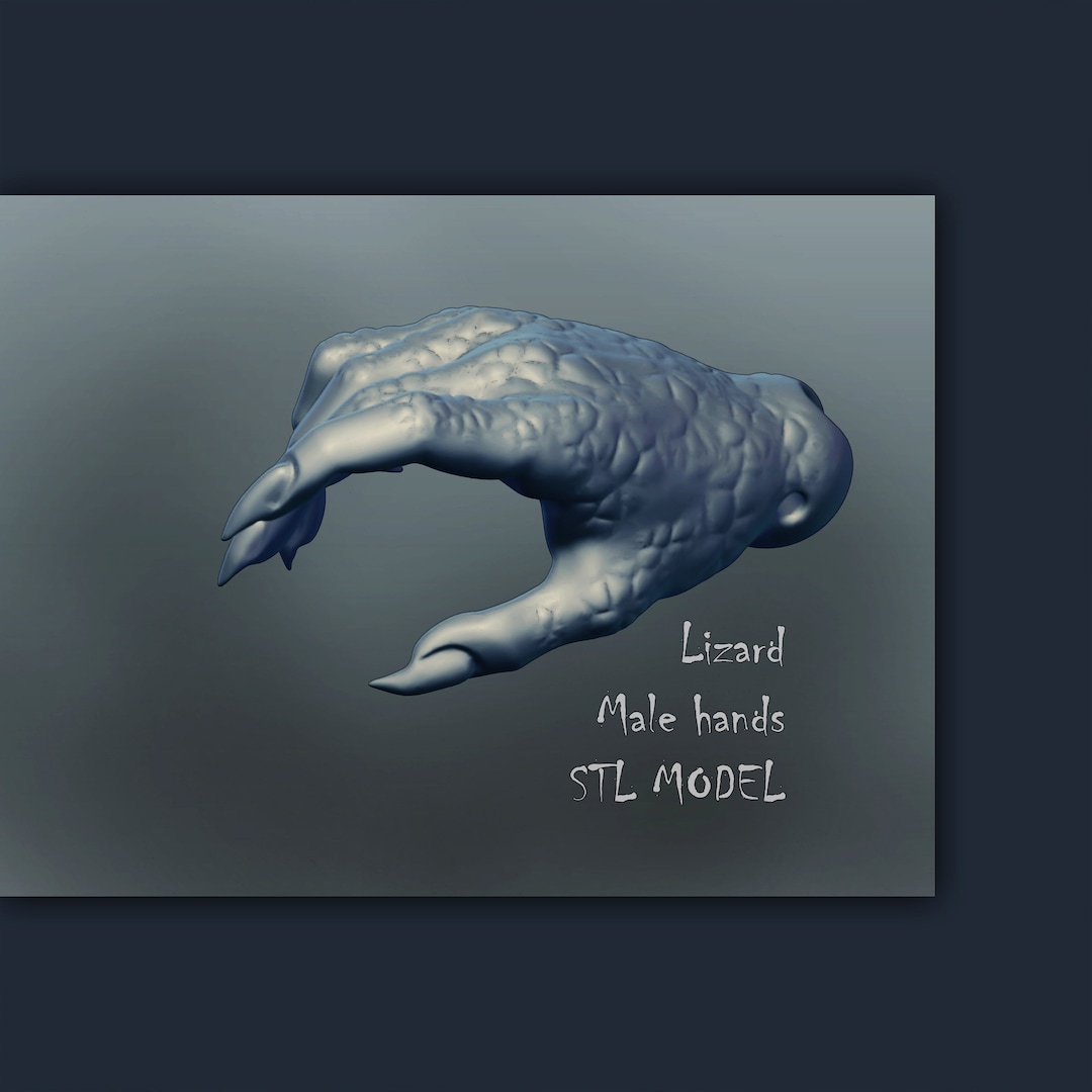 3D STL Men's Hands Doll BJD Dark Elf, Dragon, Orc, Demon, Sharp Nails ...