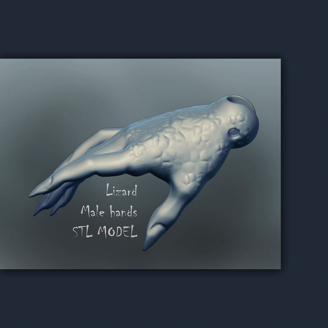 3D STL Men's Hands Doll BJD Dark Elf, Orc, Demon, Dragon, Sharp Nails ...