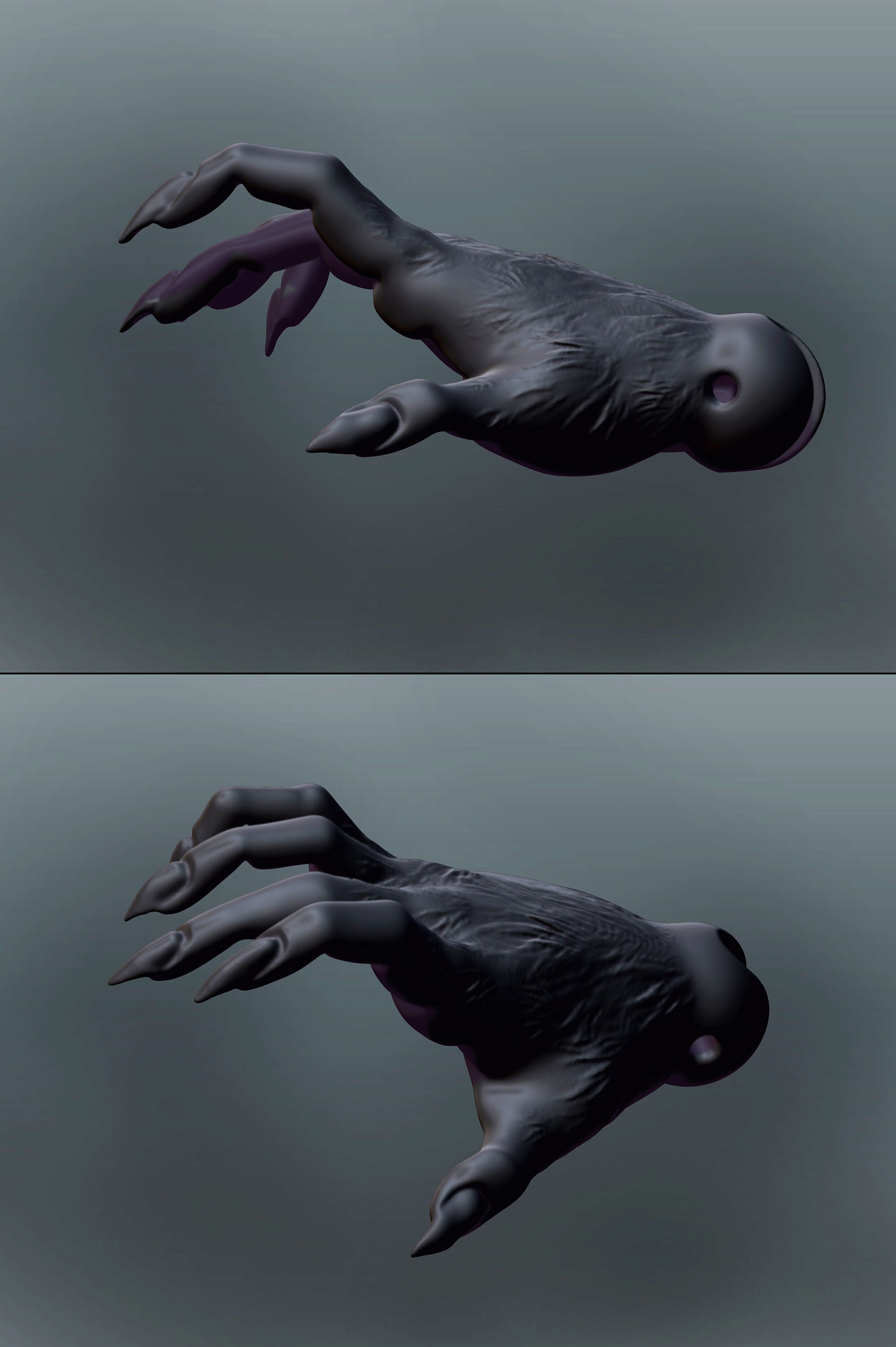 3D STL Men's Hands Doll BJD Werewolf, Demon, Wolf, Fox, Cat, Sharp ...