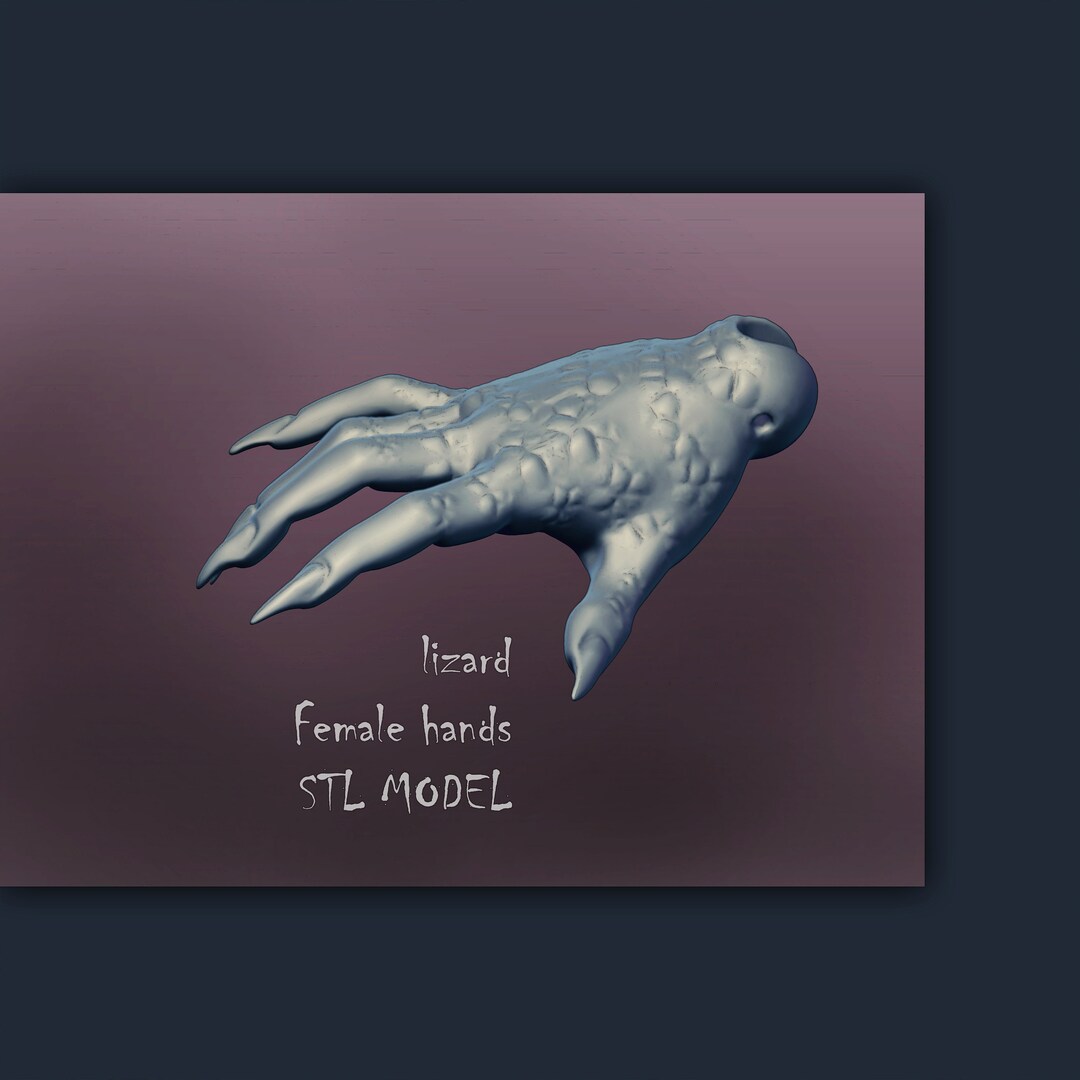 3D STL Hands Female Doll Demon, Orc, Dragon, Lizard BJD Sharp Nails - Etsy