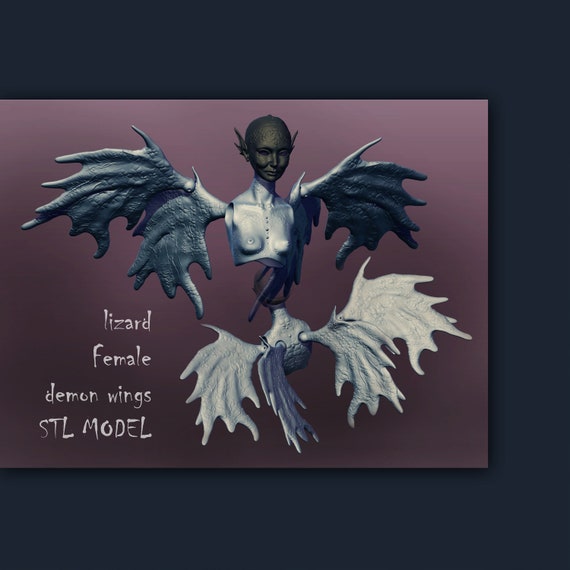 3D STL Demon Wings Doll Orc Lizard Dragon BJD - Etsy