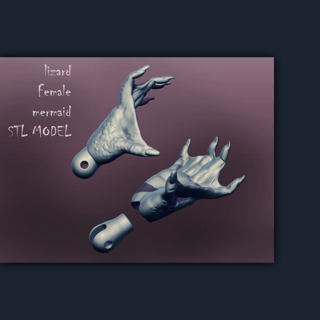 3D STL Mermaid Hands With Magnets Female Doll BJD Girl Doll - Etsy