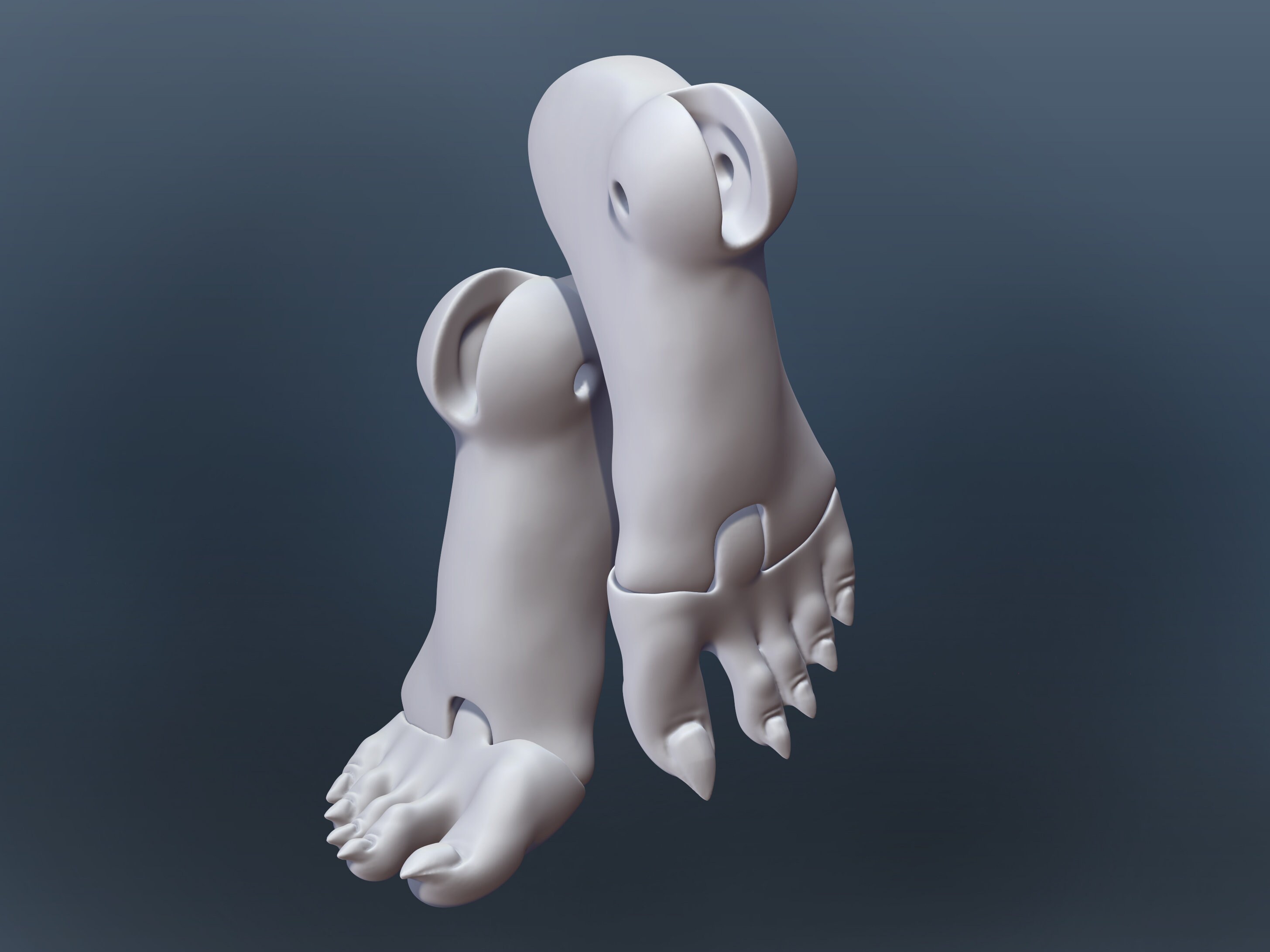 3D STL Men's Feet Doll Classic Movable Fingers BJD Werewolf Boy - Etsy