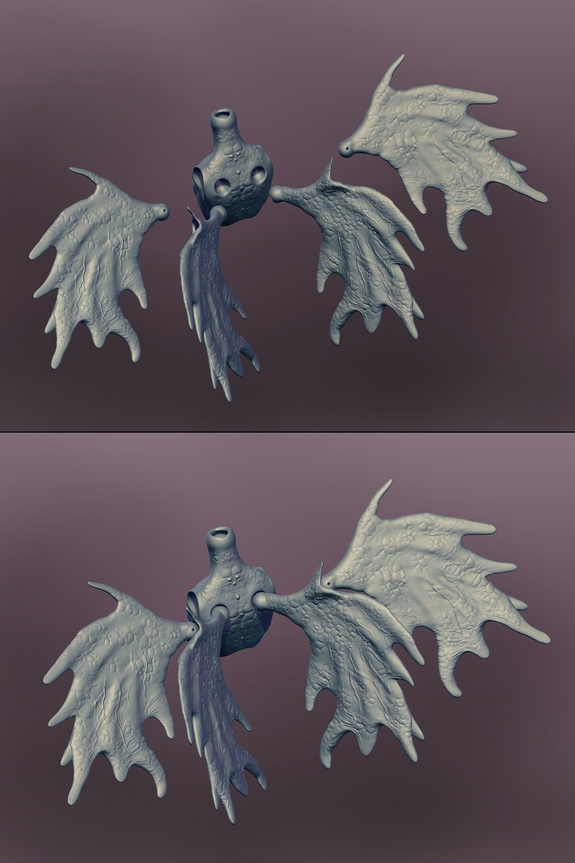 3D STL Demon Wings Doll Orc, Lizard, Dragon BJD Mermaid - Etsy