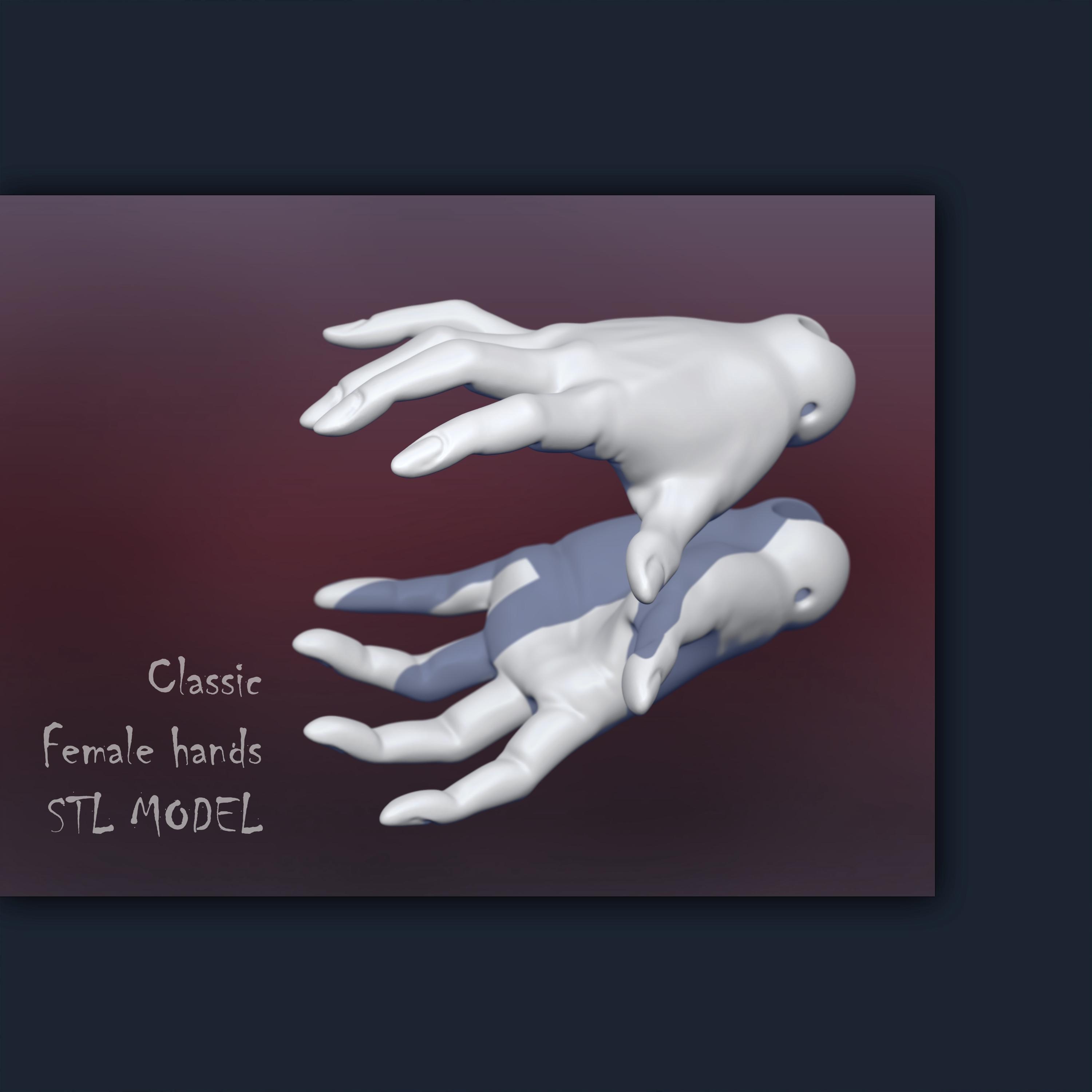 Articulated BJD Doll Hands: 3D Print Action Figure Hands STL - Etsy