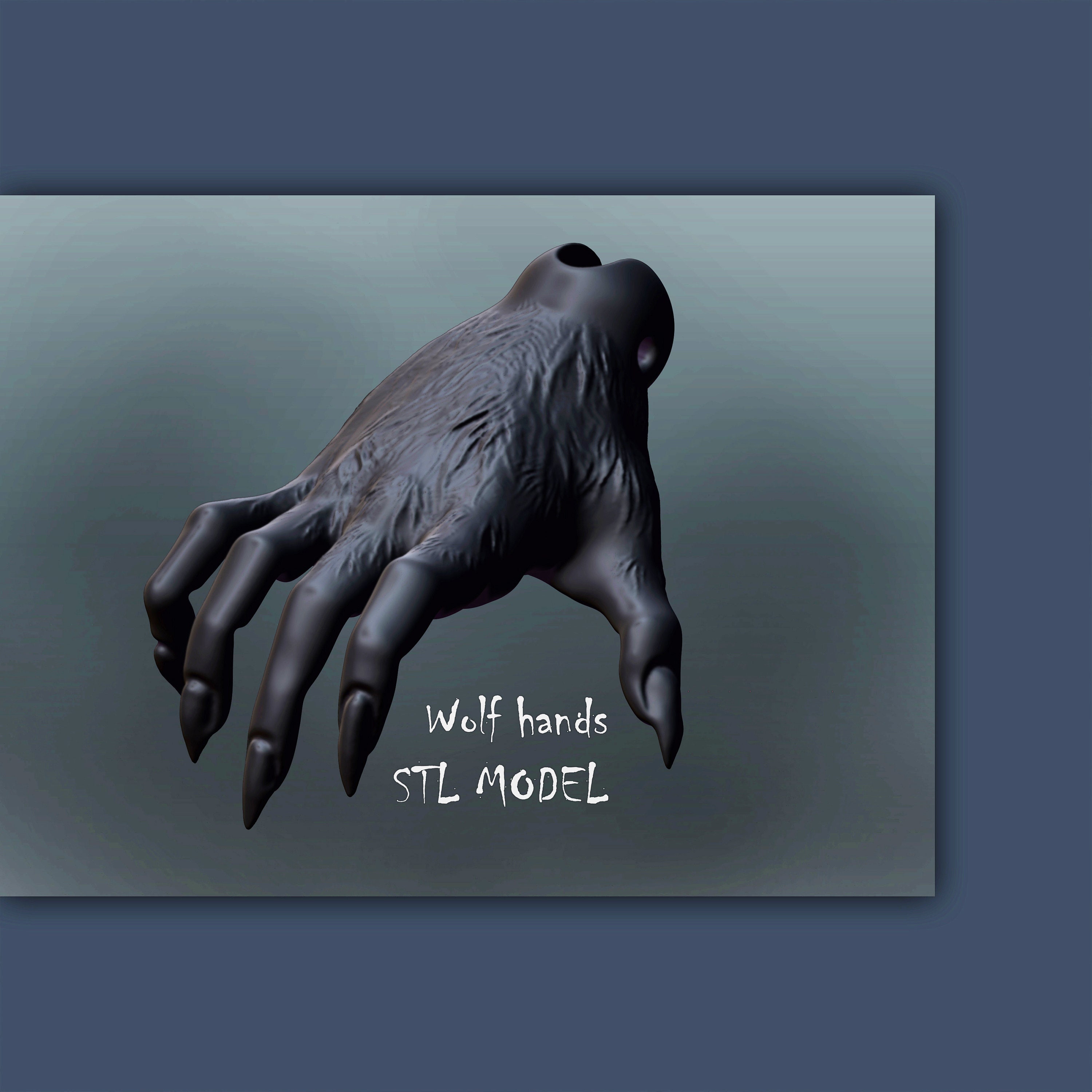 3D STL Men's Hands Doll BJD Werewolf, Demon, Wolf, Fox, Cat, Sharp ...