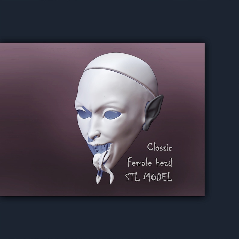 3D STL Kali Demon Face Doll Classic BJD Snake Tongue - Etsy