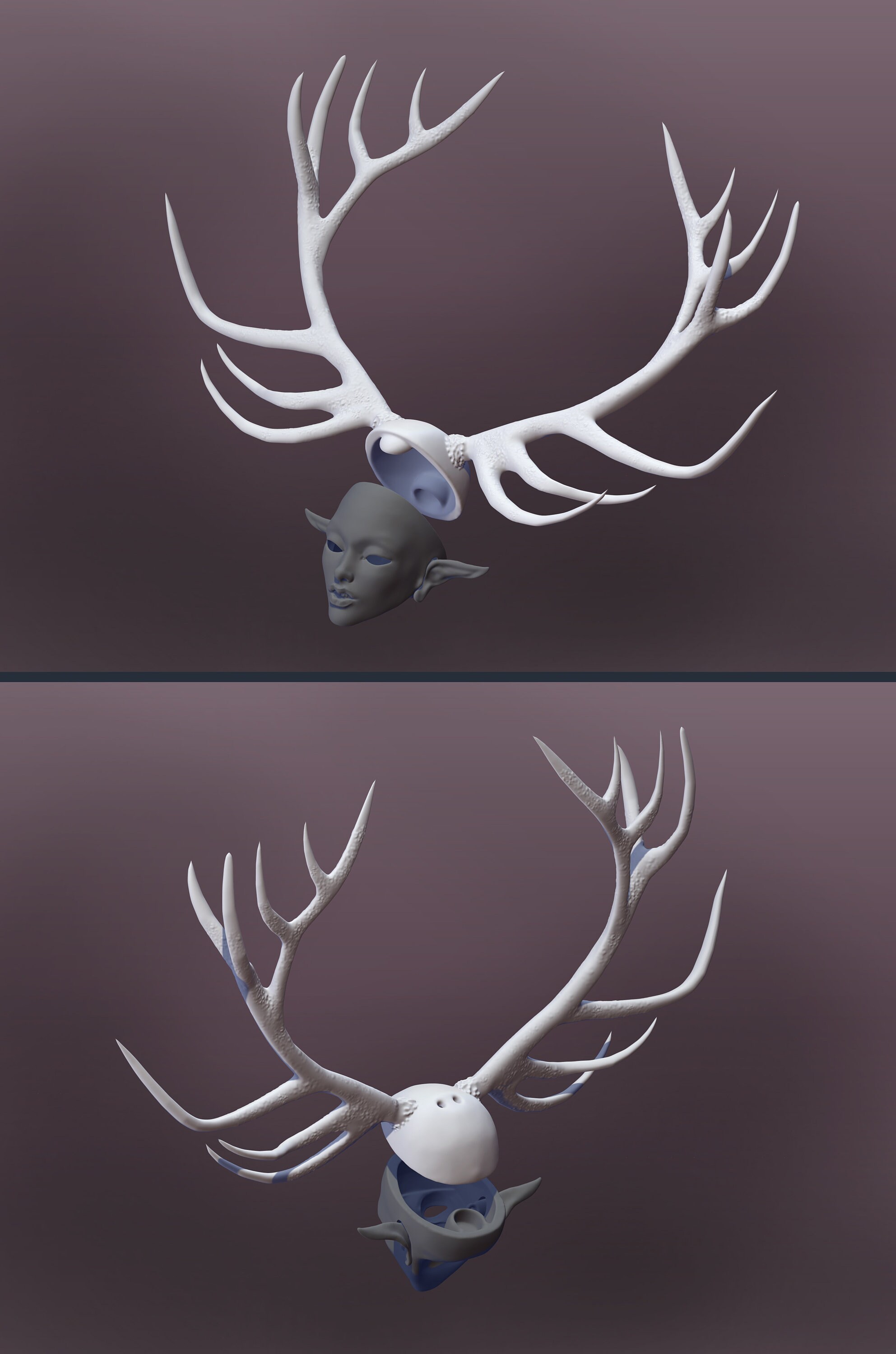 3D STL Deer Horns Doll Female BJD Woman - Etsy