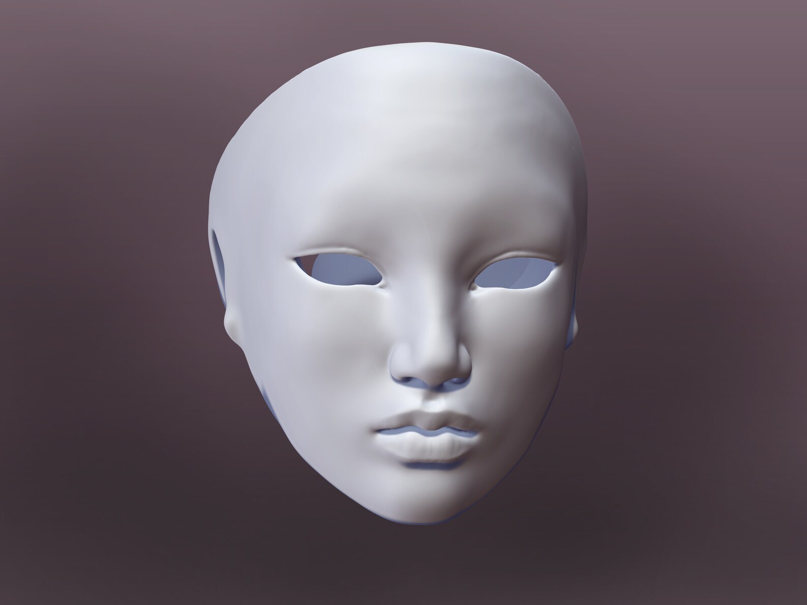 Eastern Elegance Female Head — Realistic Modular BJD 3D Model for 30cm ...