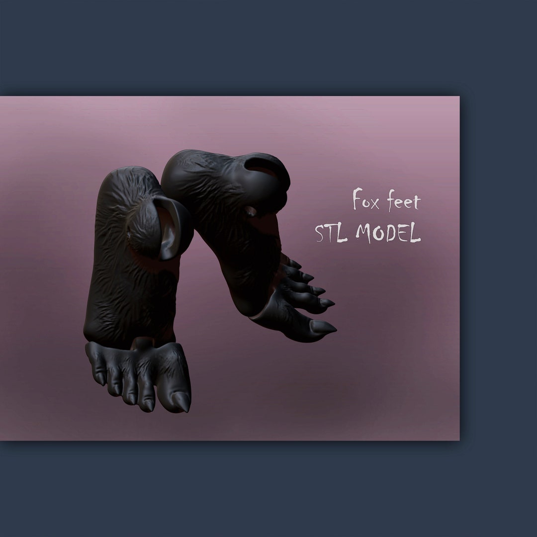 3D STL Feet Female Doll Werewolf, Demon, Wolf, Fox, Cat BJD Sharp Nails ...