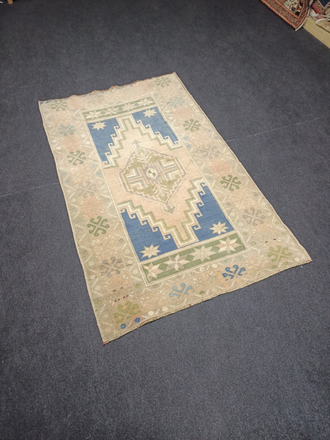 3'7x5'9 Feet Turkısh Vintage Rug Handmade Rug Persian Rug Livinvg Room ...