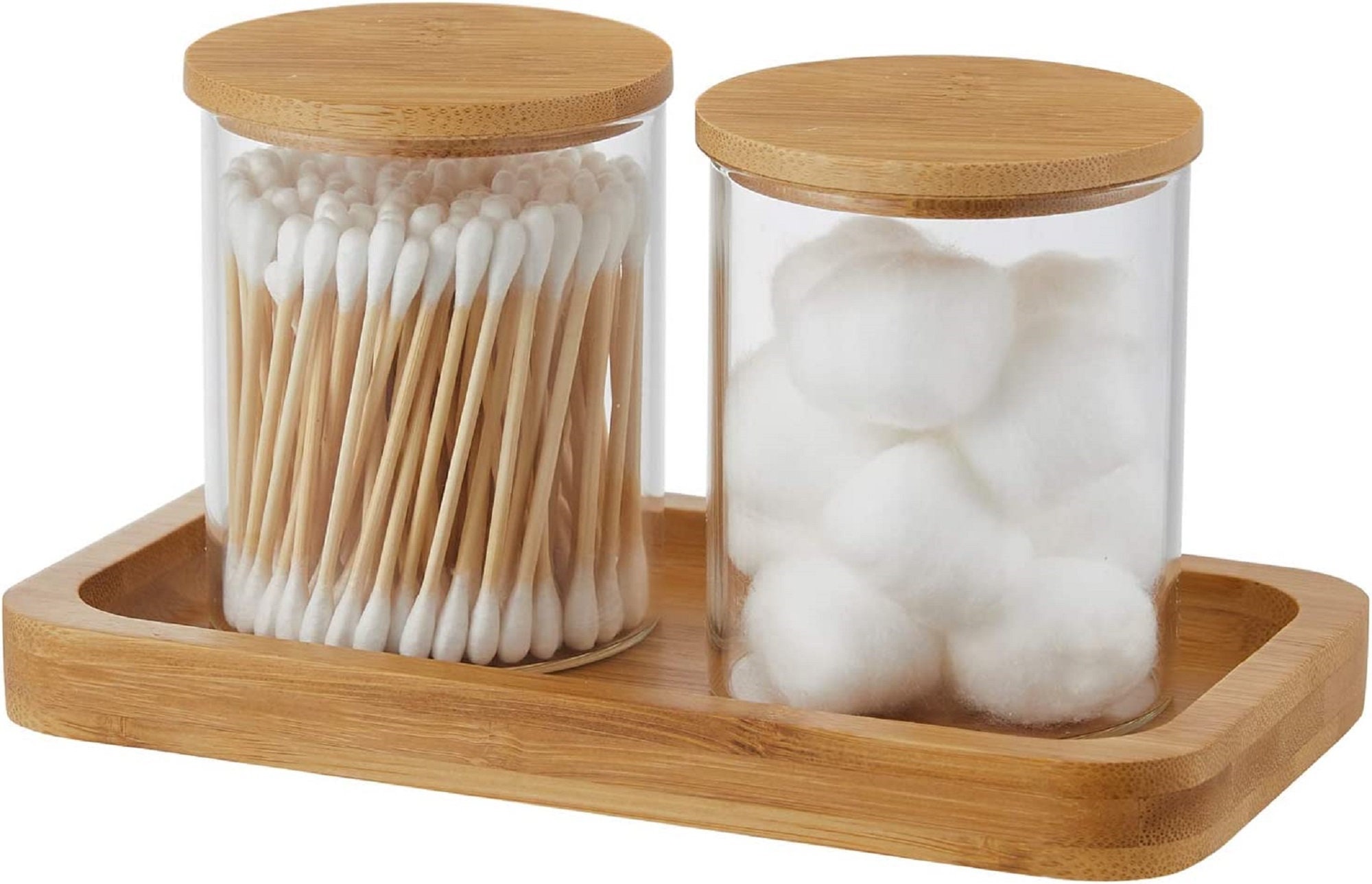 Glass Jar Cotton Swab Container - Etsy