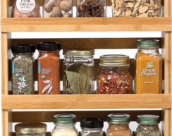 3 Tier Wood Spice Rack - Etsy