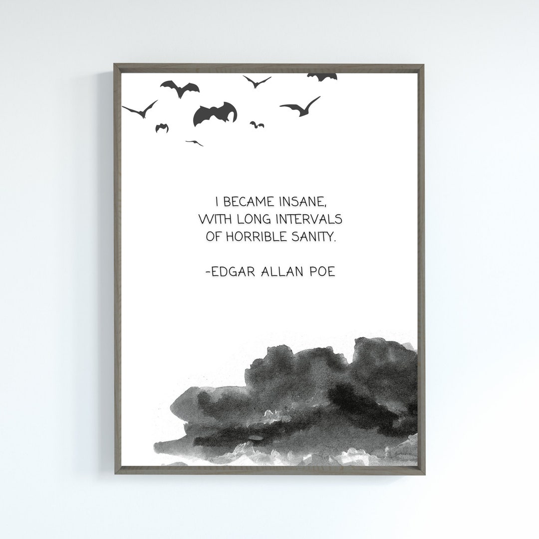 Edgar Allan Poe Printable Wall Art / Edgar Allan Poe Quote / Edgar ...